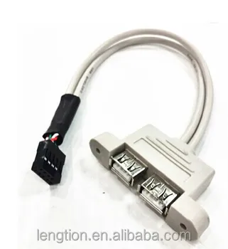 2-port Usb 2.0 Header Host Case Rear Panel Bracket Extension For ...