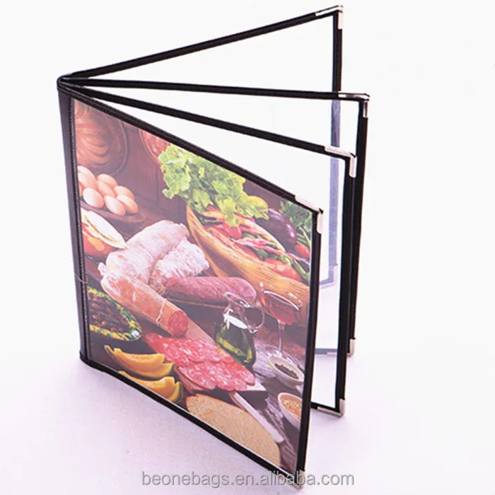 Customized Transparent Menu Folders A4 Pvc Menu Cover For Restaurant ...
