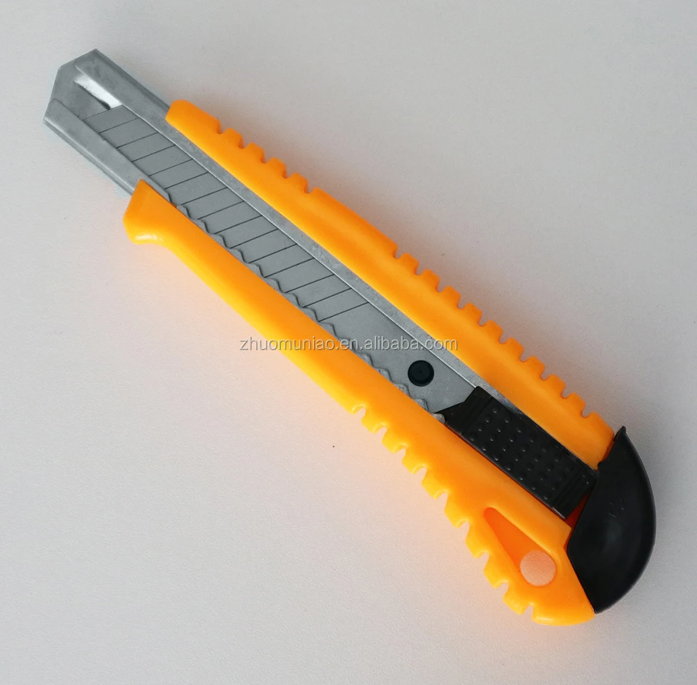 Plastic Handle Cutter Knife Hand Tools Sliding Blade Utility Knife ...