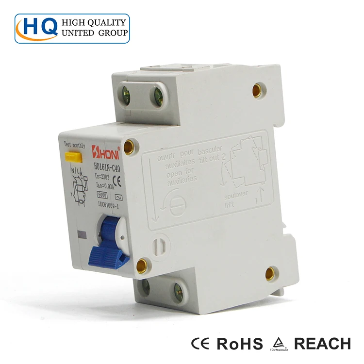 HO161N-C40 30ma AC Type Earth Leakage Circuit Breaker (RCBO C40) - HONI