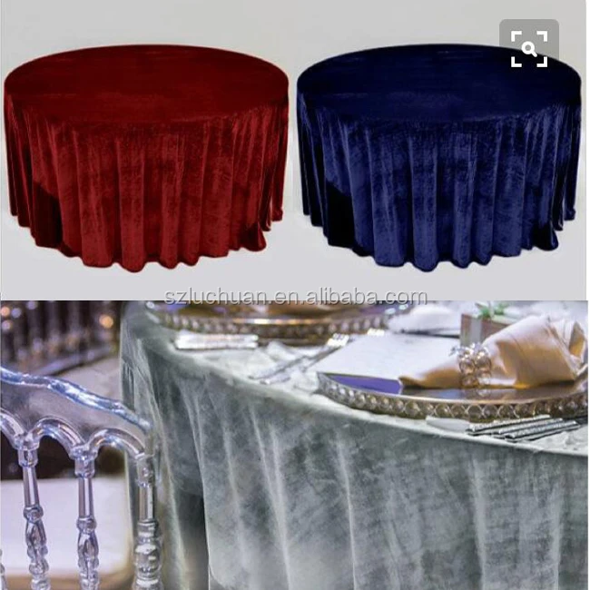 Burgundy Velvet Table Cloths - Luxurious Wedding Covers