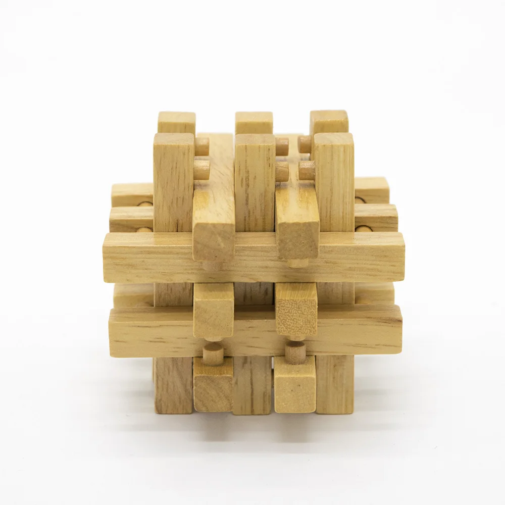 3d Wooden Iq Puzzle Diy Brain Teaser For Adults And Kids - Buy Brain ...