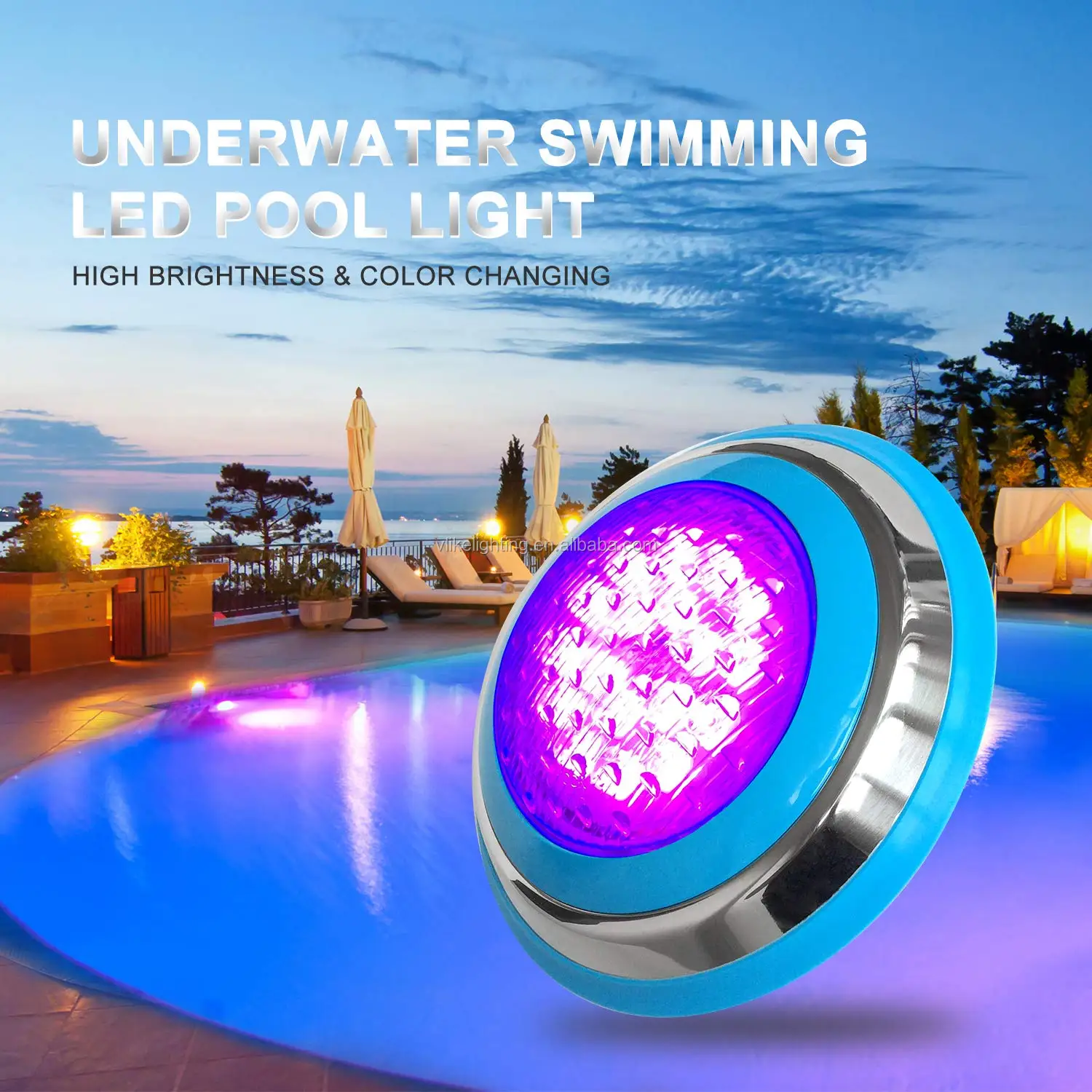 18W 24W 36W RGB LED Swimming Pool Light Stainless Steel Wall Mounted IP68 Waterproof Underwater ...