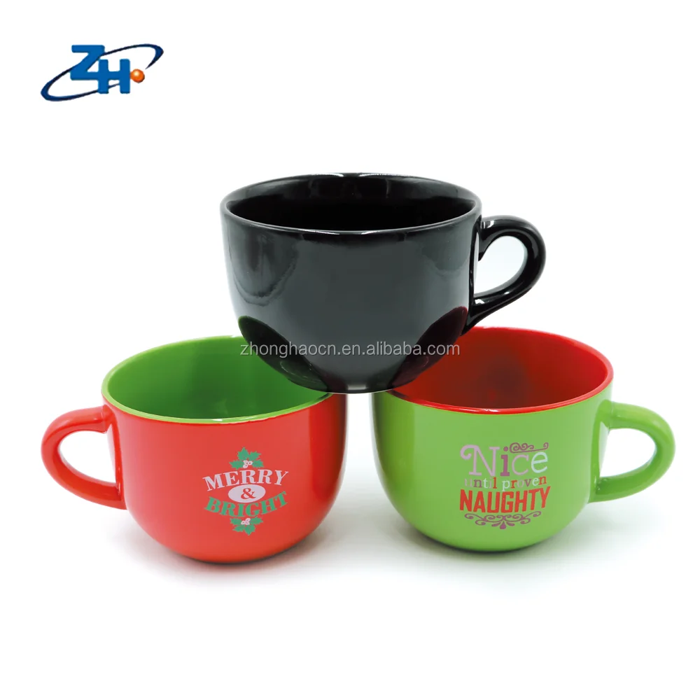 Soup Bowl With Handle Hot Sale 660ml Jumbo Mugs Round Big Belly Shaped ...