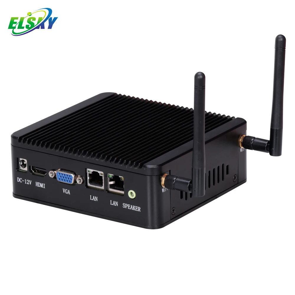 ELSKY BayTrail Celeron J1800 2.0GHz DDR3L Dual Core Fanless Barebone PC GPIO VGA NANO ITX Mini ...