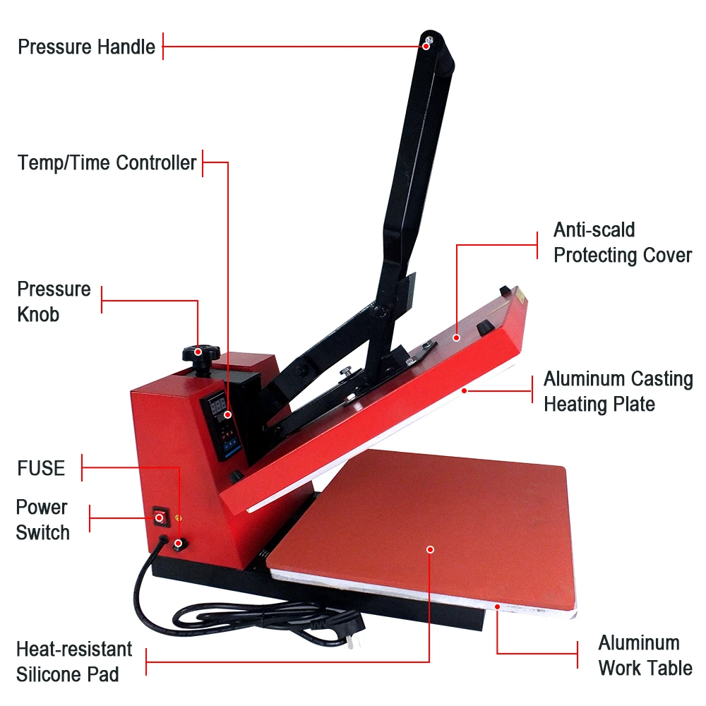 38*38cm T Shirt Print Machine/polo High Press Heat Transfer Printing ...