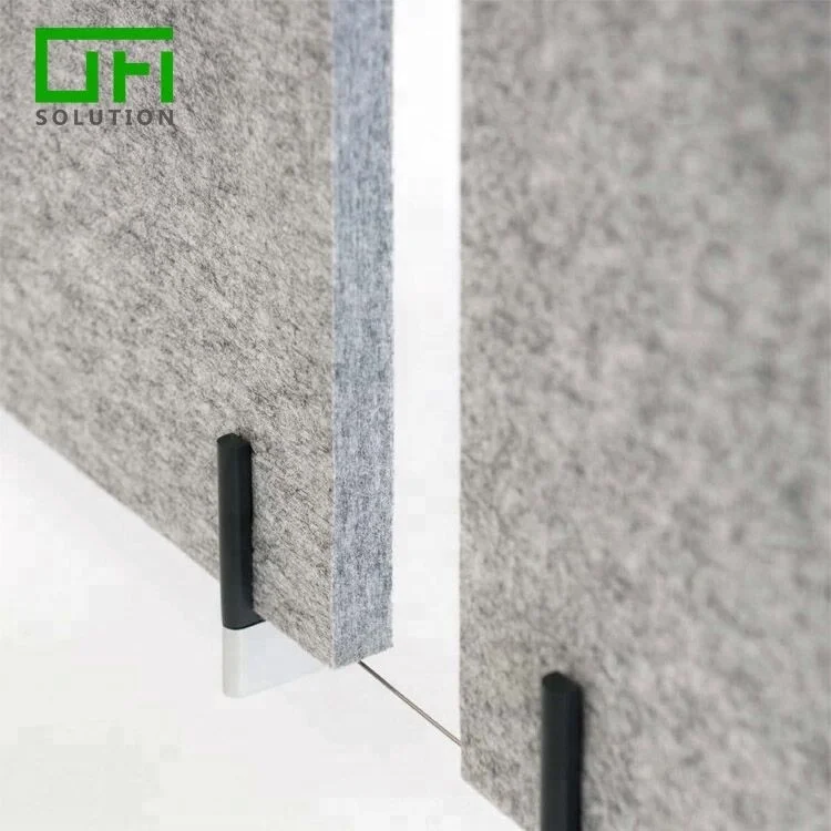 Polyester Office Furniture Desk Divider Fabric Wrapped Pet Desk Screen ...