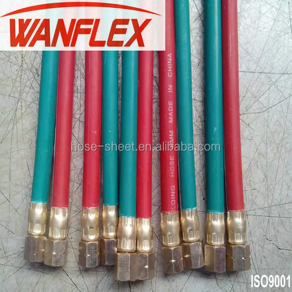 Rubber Pvc Oxygen Acetylene Twin Welding Hose Double Color Oxygen And ...