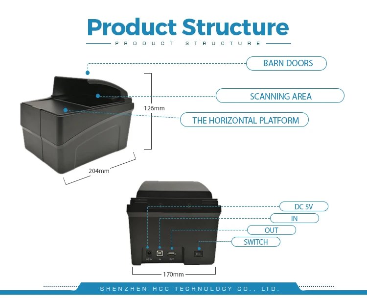 Passport Reader Check Scanner for Visitor Management System PPR100B