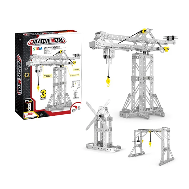 创意金属 Diy 组装积木塔式起重机玩具 273 Pcs Hc416714 - Buy 塔式起重机玩具，塔式起重机 Diy 玩具，塔式起重机 ...