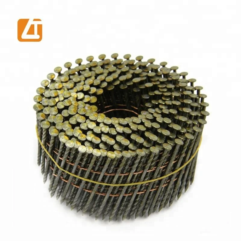 15 Degree Pneumatic Nail Galvanized Ring Shank Copper Nail Pallet Coil Nail