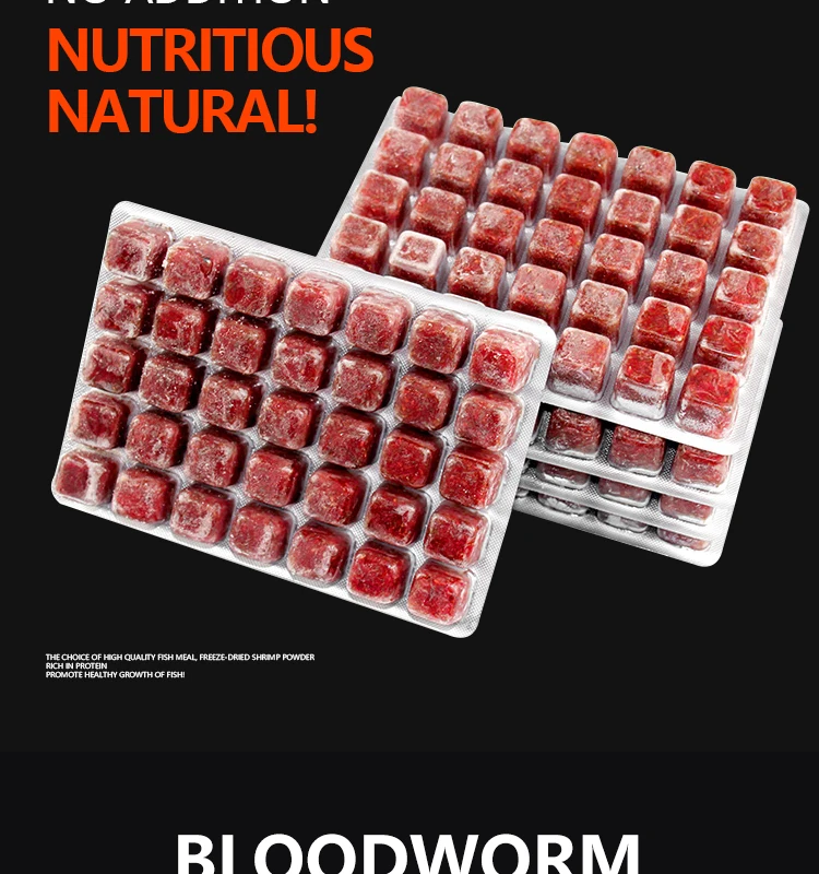 Frozen Red Worms - Premium Bloodworms for Fish Aquariums