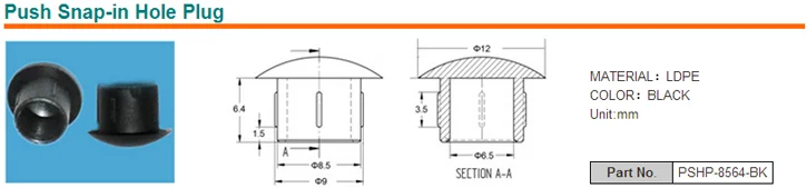 LDPE Push Snap-in Hole Plug Plastic Hole Plug| Alibaba.com