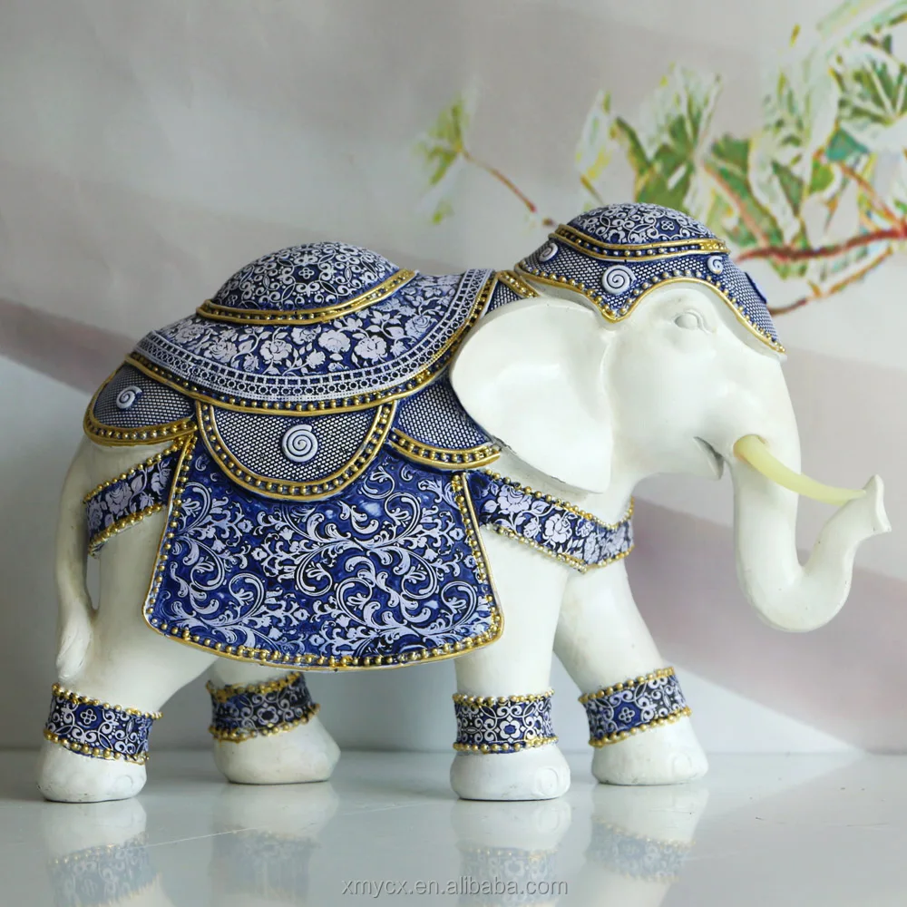 Polyresin Elephant Figurine - Small Handmade Resin Elephant Statues for ...