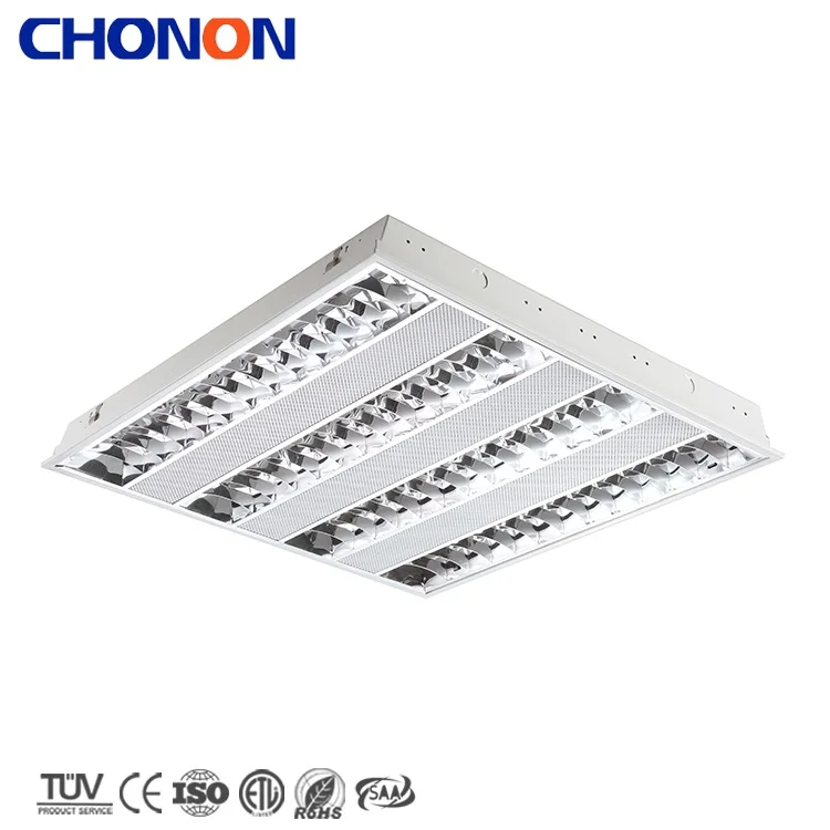 Recessed Mounted White Aluminum 95% Reflective Rate Louver LED Grille ...