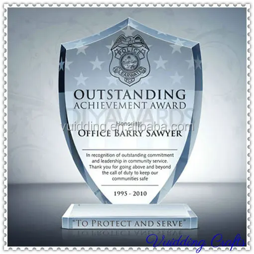 Optical Engraved Sample Shield Awards For Leadership Achievement ...