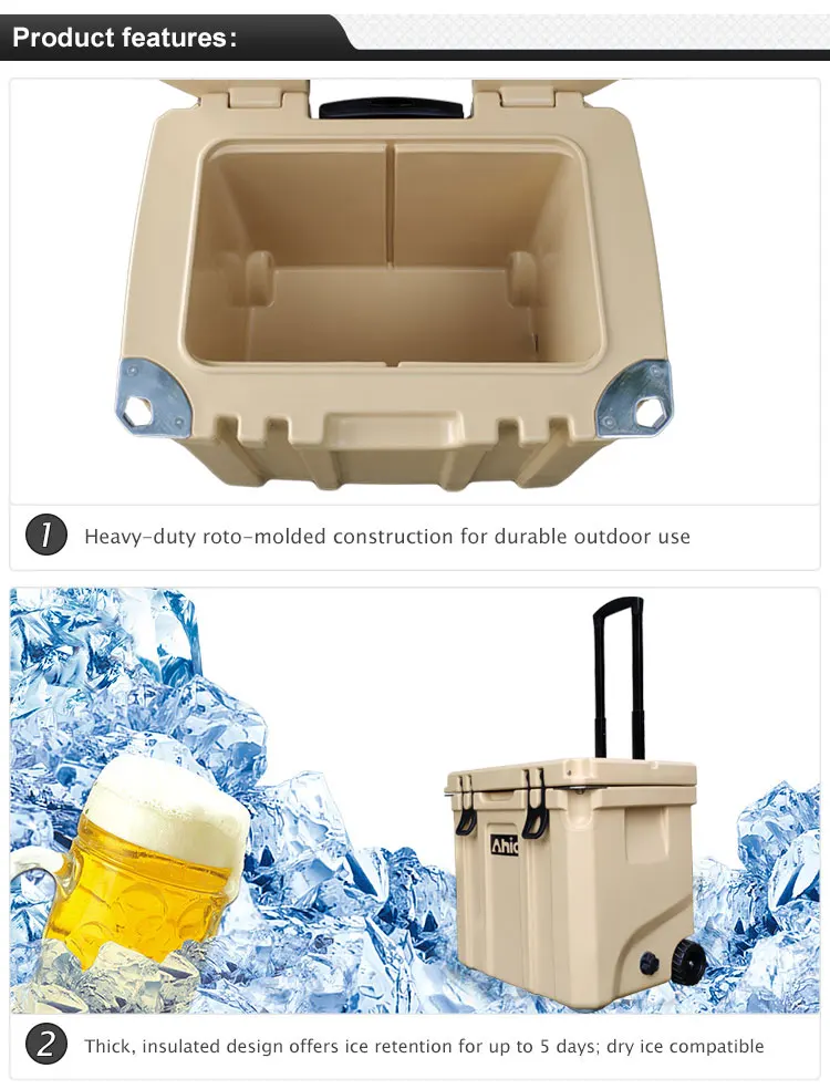 Plastic Pu Foam Trolley Ice Cooler Box Camping Picnic Storage Ice Box ...