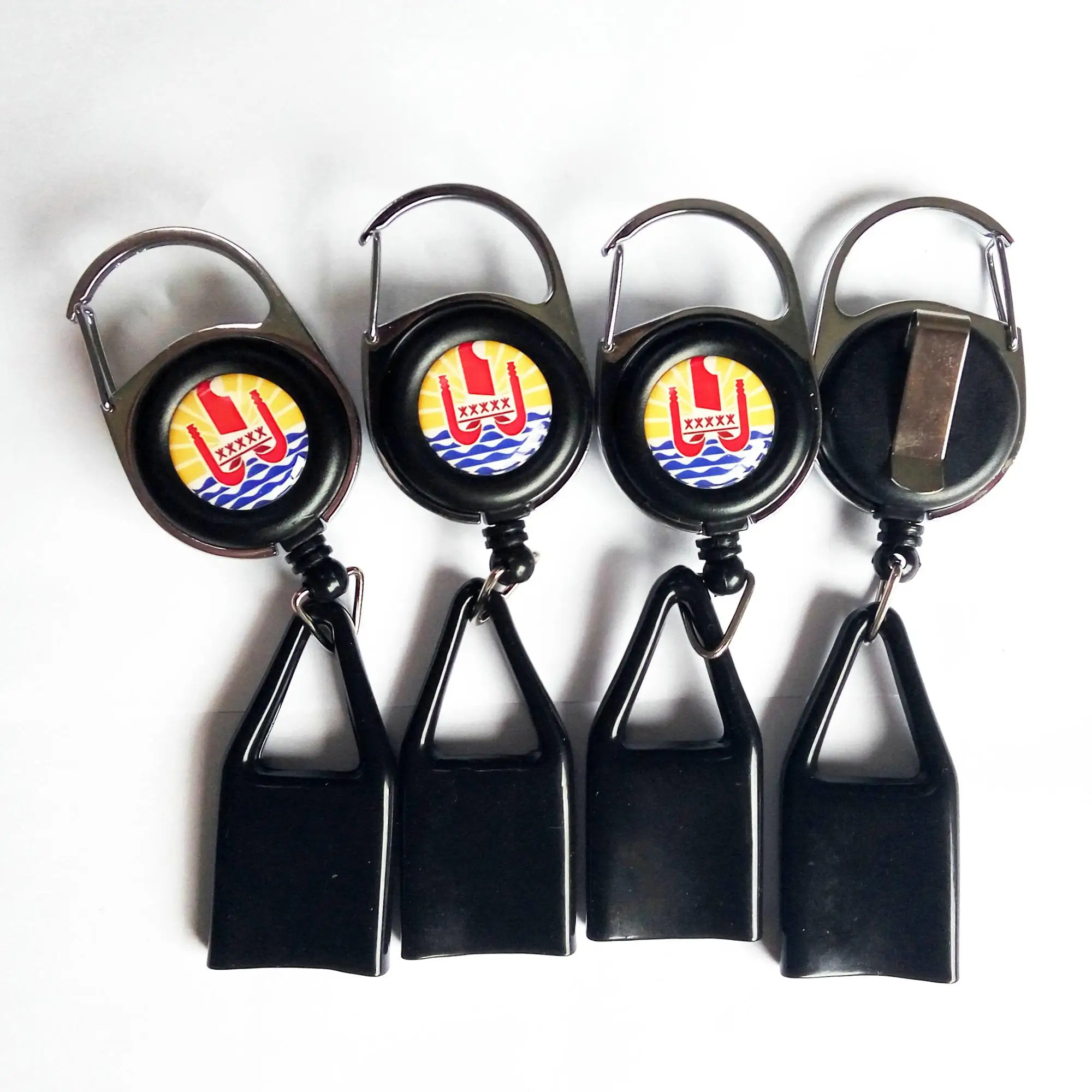 Custom Logo Retractable Lighter Holder With Belt Clip & Carabiner - Oem