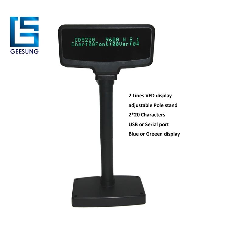 20X2 Lines Characters USB VFD Customer Display POS System Vacuum ...