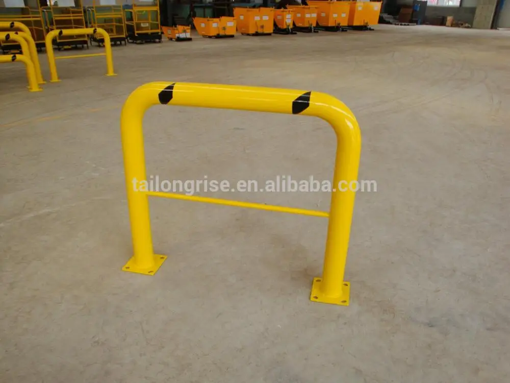 U Shape Safety Bollard High-profile Machinery Guard Include Mid Rail ...
