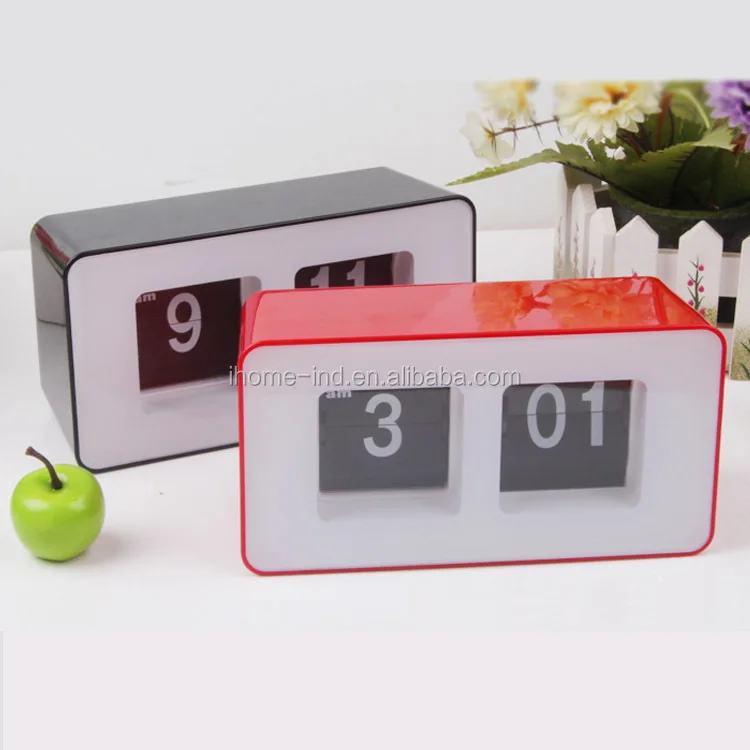 Rectangle Auto Flip Calendar Clock Table Desk Clock - Buy Auto Flip ...
