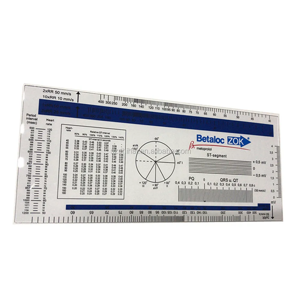 Hospital Medical Physiological Ekg Scale Ruler Printable - Buy Ekg ...