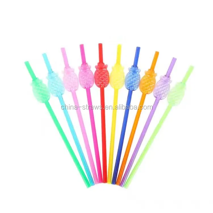 Novelty Design Colorful Smoothie Straws Reusable Plastic Straws for ...