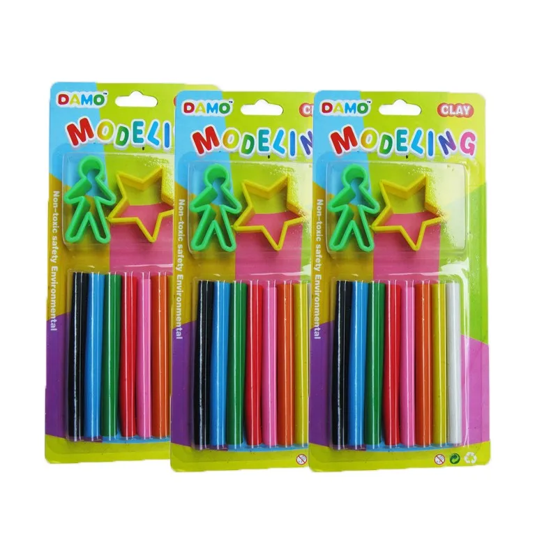 120 Grams Dmo In 6 Colors And 3 Molds Non-toxic Modeling Clay Slime Kit ...