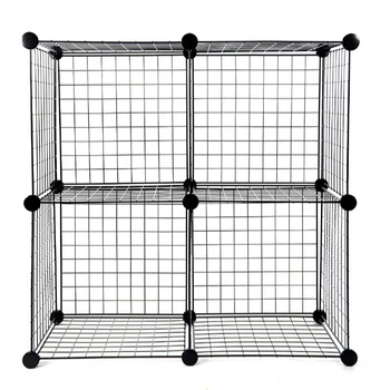 Stackable Wire Grid &interlocking Storage 6 Cubes Shelves - Buy Modular ...