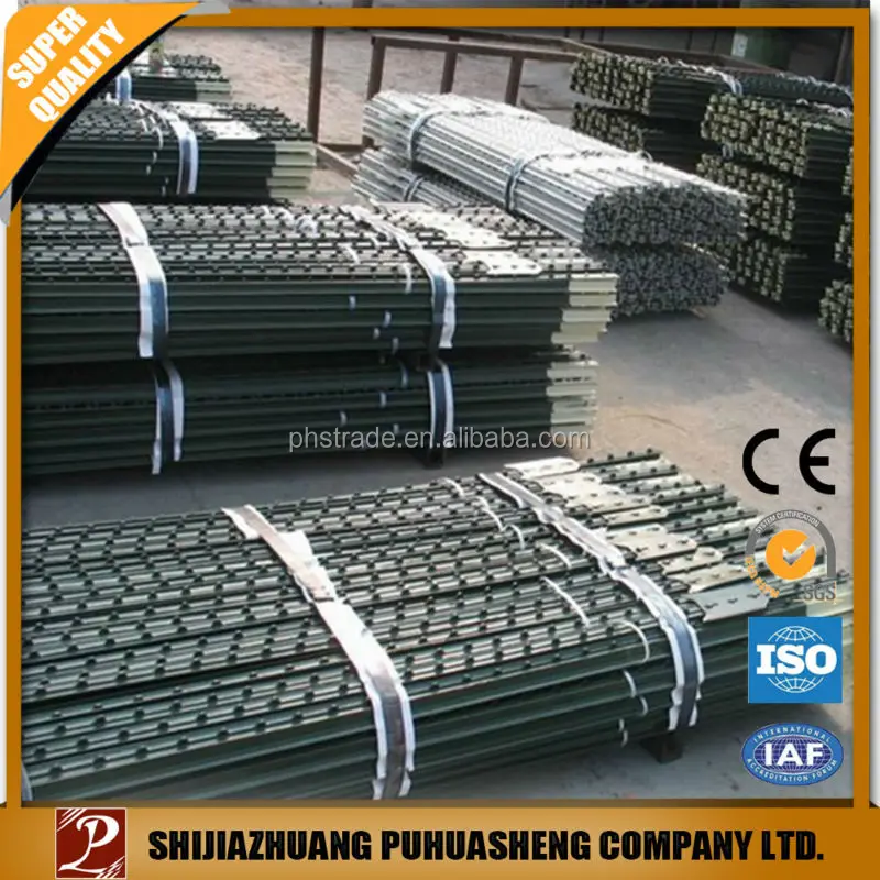 American Farm 6 Ft T-post Steel Studded T Post Metal T Farm Fence Posts ...