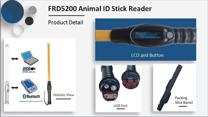 Iso11784/785 Fdx-b Hdx Rfid Reader 7000 Id Data Cattle Ear Tag Scanner ...