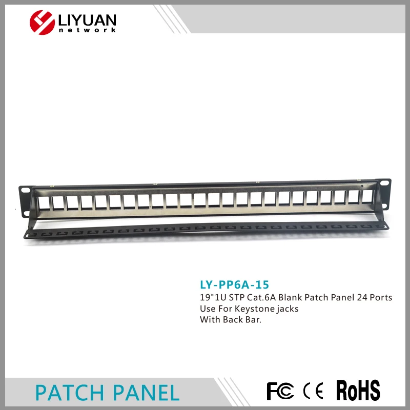 24 Port Cat6a STP Patch Panel - 19" 1U Rackmount Solution