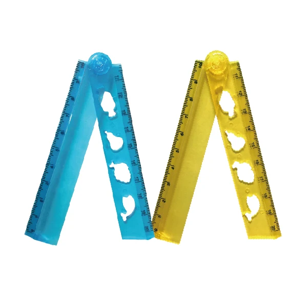 Customized 30cm Foldable Kids Stationery Measuring Plastic Straight ...