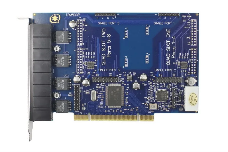 IIT TDM800P 8 Ports Asterisk Card for Voip IP PBX Digium