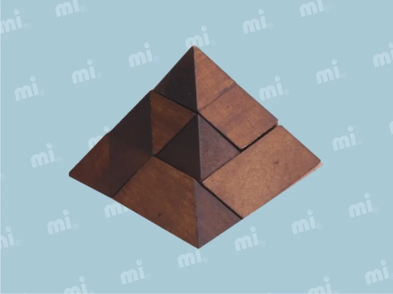 Wooden Triangle Pyramid - IQ Puzzle for All Ages