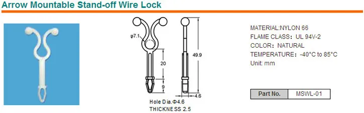 Nylon Wire Lock - Secure with Adjustable Cable Clamps