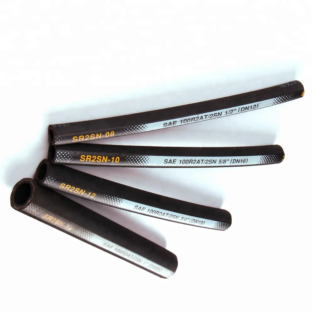 2 Layer of Braided Hose EN854 R3 Textile Braided Hydraulic Hose ...