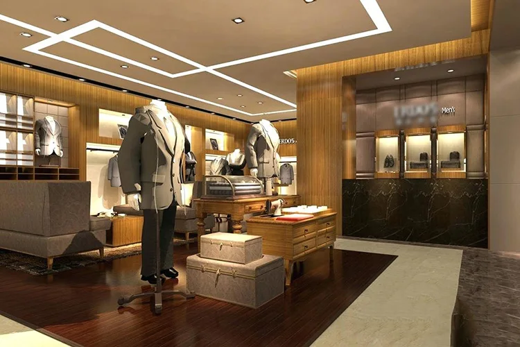 Modern Garment Shop Interior Layout - Customized Design