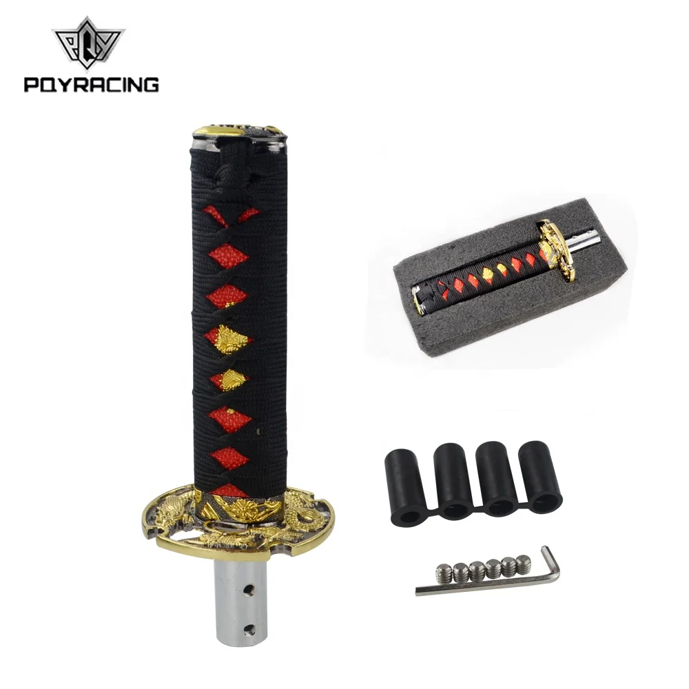 Universal Jdm Short Samurai Gold Dragon Sword Shift Knob 155mm 210mm ...