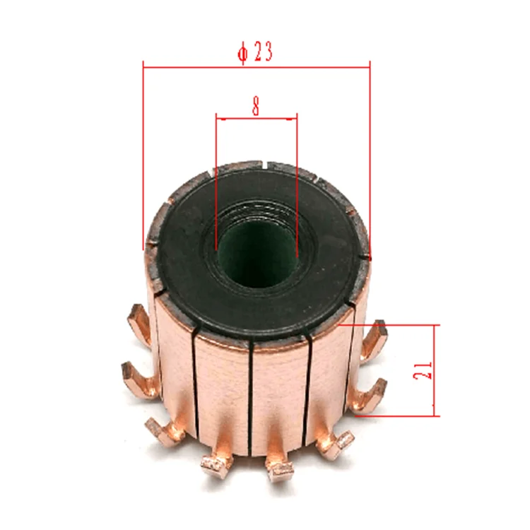12 Segments Hook Type Commutator Od23*id8*h22 Starter Commutator - Buy ...