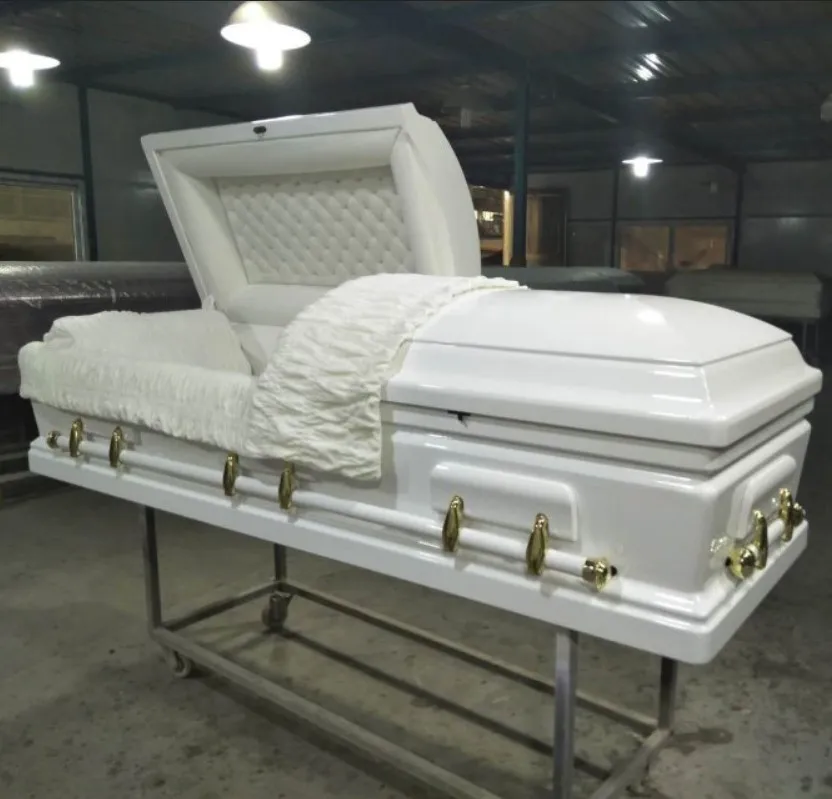 Gold Casket - Senator Style Wooden Coffin with High Polish