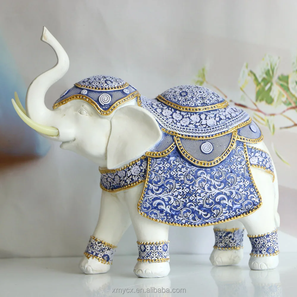 Polyresin Elephant Figurine - Small Handmade Resin Elephant Statues for ...