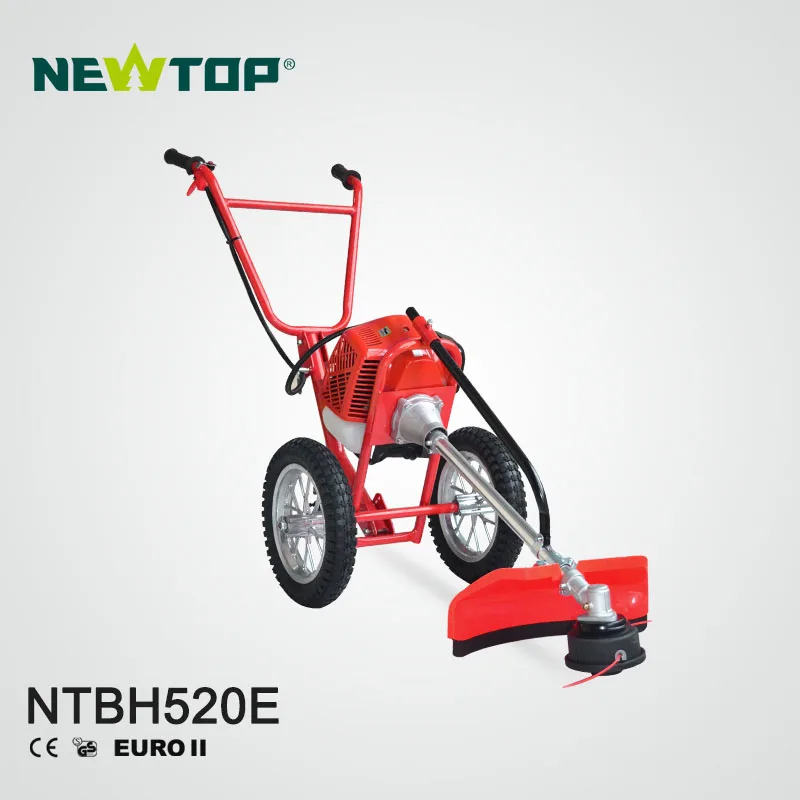 52cc Gasoline Type Trolley Hand Push Brush Cutter With Wheels - Buy ...
