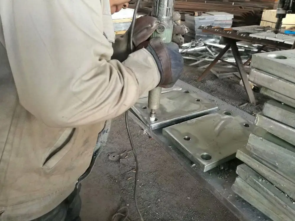 Q355B Q235B Steel Sole Plates for Crane Rail Installation