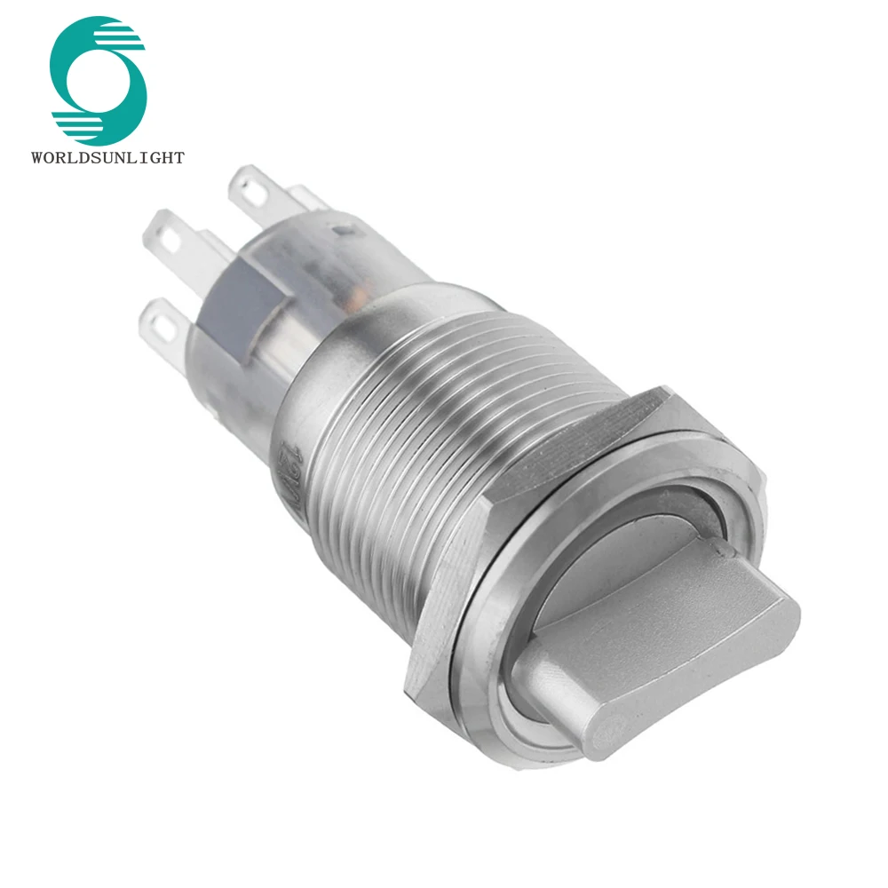 CE 19mm knob head 3 Position 12V Ring illuminated Waterproof Stainless ...