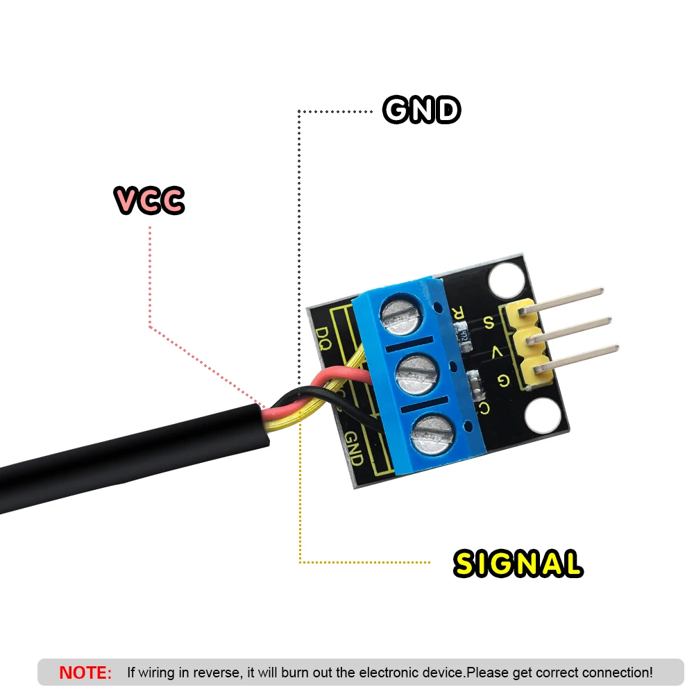 Keyestudio DS18B20 Temperature Detector for Arduino & Microbit