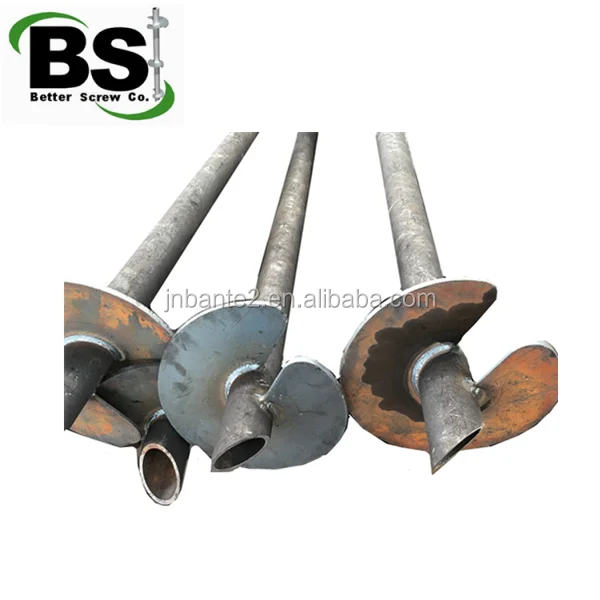 Building Slab Foundation Square Or Round Repair Helical Piers Helical ...