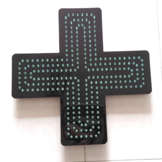 Ce Rohs 48x48x2.5cm Indoor Green Cross Led Sign Board - Buy Cross Led ...