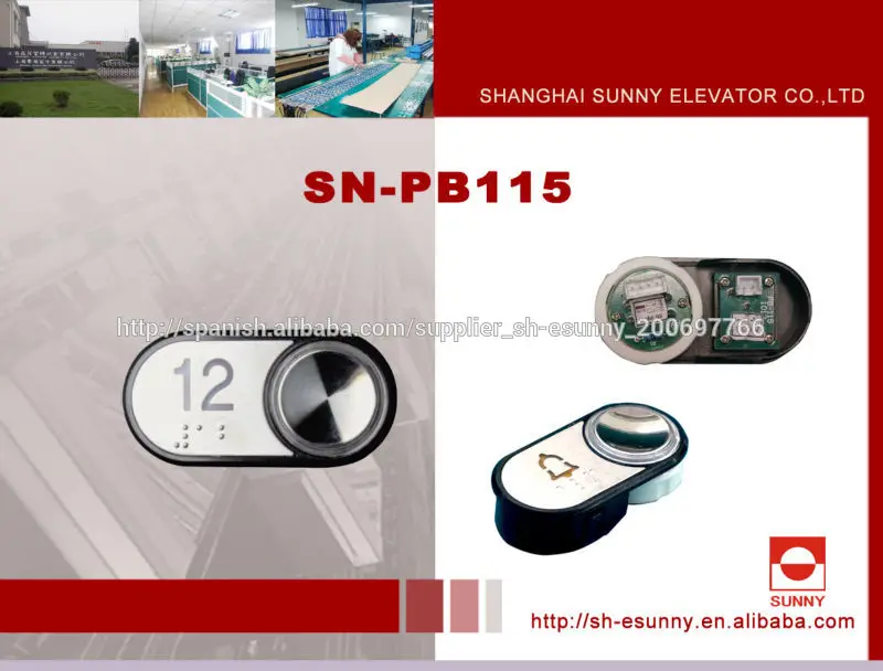 Piezas De Ascensor/ Botón Del Ascensor / Botón Lift Sn- Pb115 - Buy Braille Botones Product on ...