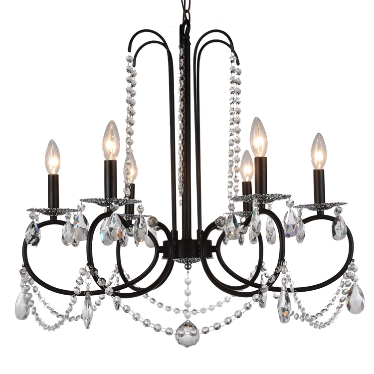 Modern Led crystal pendant light fiber optic spider candle table top ...
